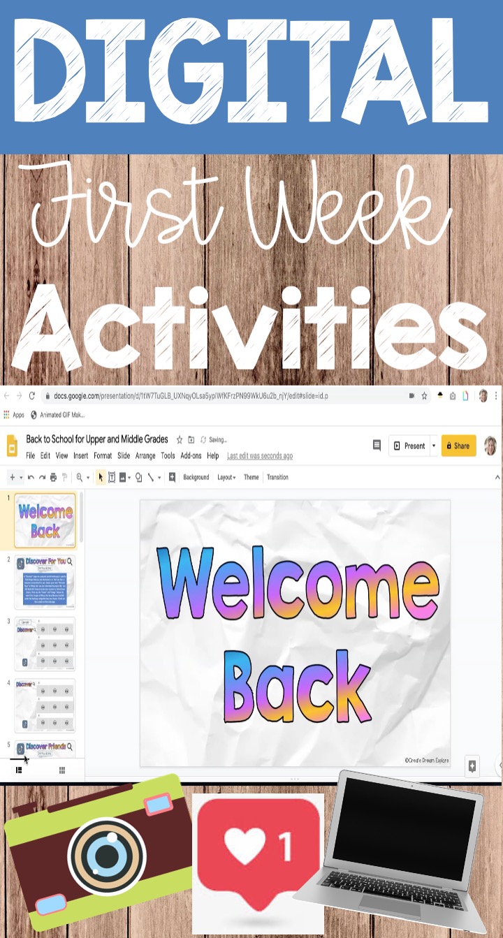 Digital Back to School Activities - Create Dream Explore